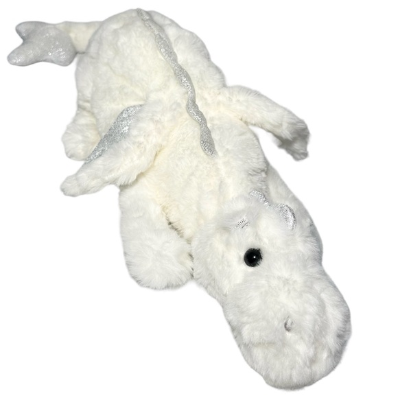 Source Unknown | Toys | Toy Plush Dragon 28 White Stuffed Tummy Time ...